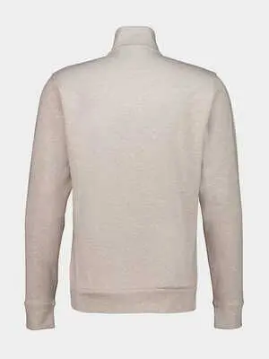 Orlebar Brown Cashmere Blend Half Zip Sweatshirt - Beige