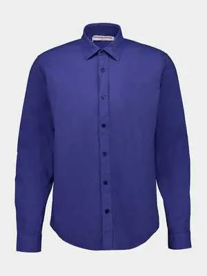 Orlebar Brown Nightfall Giles Poplin Shirt - Blue