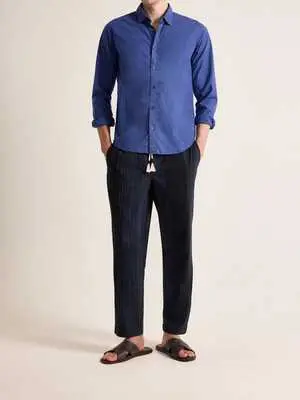 Orlebar Brown Nightfall Giles Poplin Shirt - Blue