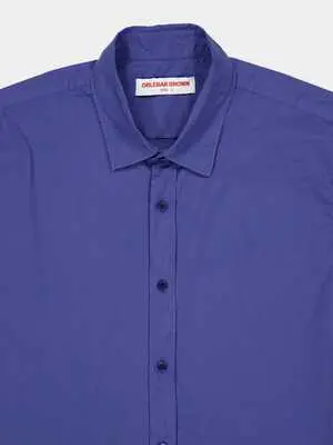 Orlebar Brown Nightfall Giles Poplin Shirt - Blue