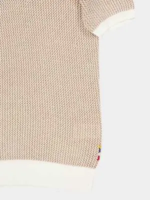 Orlebar Brown Biscuit Horton Chevron Crochet Polo