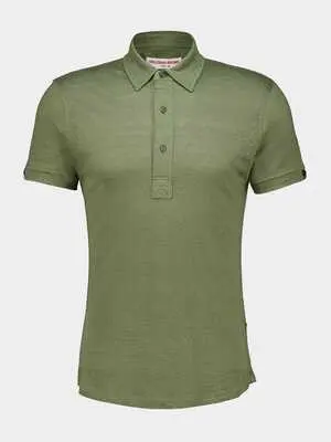 Orlebar Brown Herbal Sebastian Tailored Linen Polo - Green