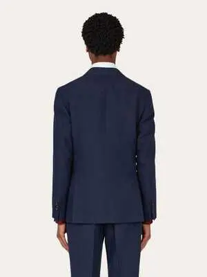 FERRAGAMO Navy Double-breasted Blazer