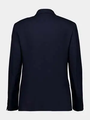 FERRAGAMO Navy Double-breasted Blazer