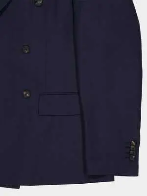 FERRAGAMO Navy Double-breasted Blazer