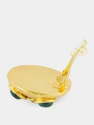 Sylvia Toledano Theodora Gold Earrings With Malachite
