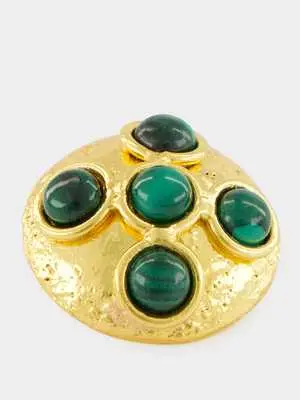 Sylvia Toledano Theodora Gold Earrings With Malachite
