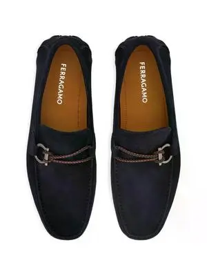 FERRAGAMO Gancini Ornament Driver Loafers