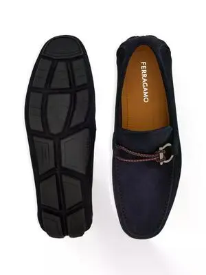 FERRAGAMO Gancini Ornament Driver Loafers