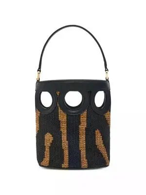 FERRAGAMO Gancini Outline Mini Bucket Bag - Black