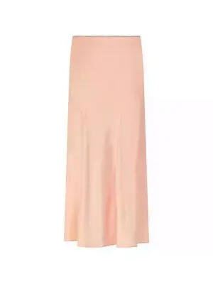 ROBERTO COLLINA Satin A-line Midi Skirt - Orange