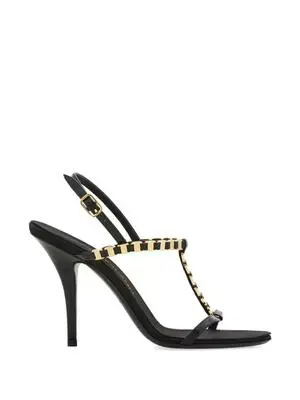 FERRAGAMO Vara Chain T-strap Sandals - Black