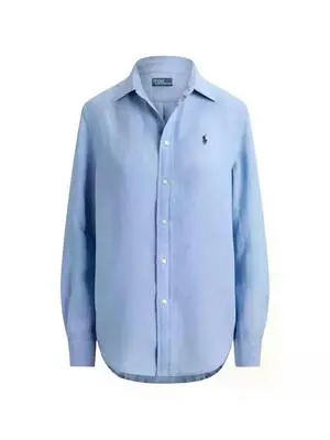 Polo Ralph Lauren Embroidered Linen Shirt - Blue