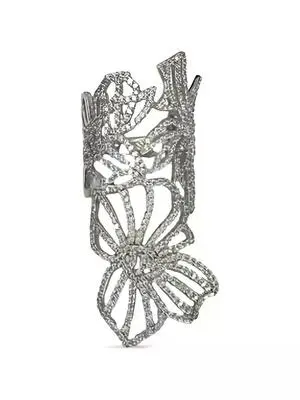 APM MONACO Crystal-embellished Butterfly Ring