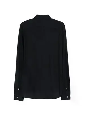 FILIPPO DE LAURENTIIS Button-fastening Curved-hem Shirt - Blue