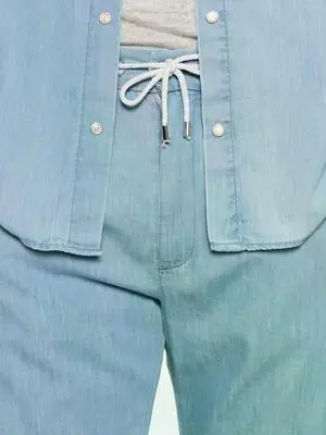 PANICALE Pleated Drawstring Waist Trousers