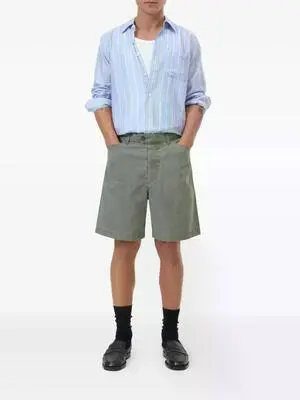 Closed Chino Shorts With Logo Patch