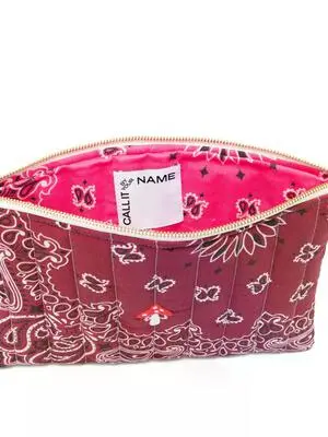 CALL IT BY YOUR NAME Paisley Pattern Clutch Bag - Red