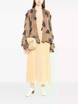 UMA WANG Camel Open Front Jacket