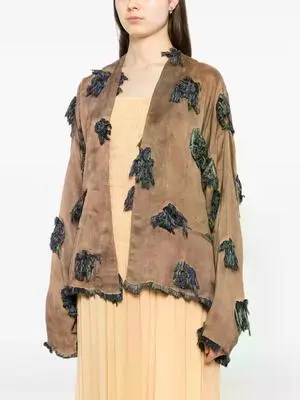 UMA WANG Camel Open Front Jacket