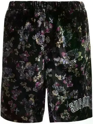 Supreme Velour Floral Print Shorts