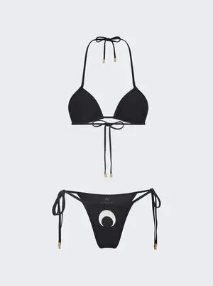 MARINE SERRE Triangle Jersey Bikini Set - Black