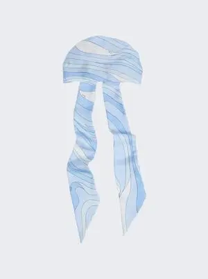 Emilio Pucci Printed Silk Twill Bandana Hat - Light  Blue