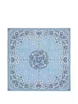 FERRAGAMO Arabesque Print Bandana - Blue
