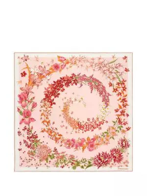 FERRAGAMO Spring Silk Scarf - Orange