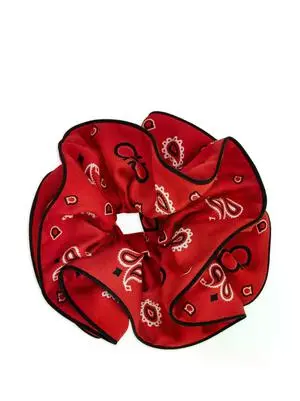 FERRAGAMO Silk Arabesque Print Scrunchie
