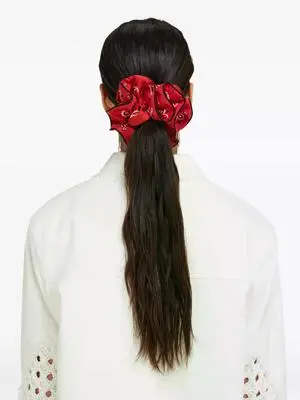 FERRAGAMO Silk Arabesque Print Scrunchie