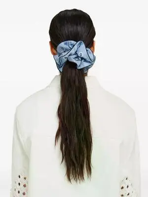 FERRAGAMO Arabesque Print Silk Scrunchie