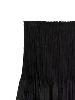 Paloma Wool Smocked Frayed-edge Skirt