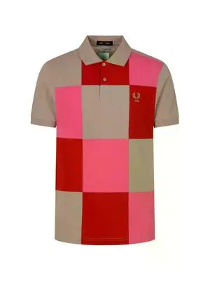 Comme Des Garçons X Fred Perry Logo-embroidered Polo Shirt - Neutrals