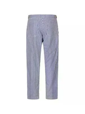 Comme Des Garçons Striped Cotton Trousers
