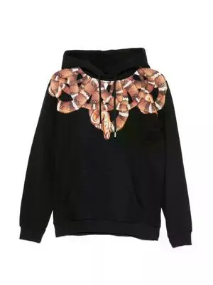 COUNTY OF MILAN Snake-print Hoodie - Black