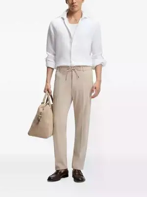 BOSS Drawstring Waist Trousers - Neutrals