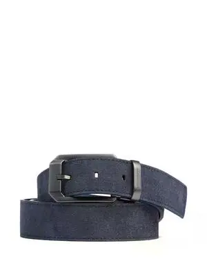 PIQUADRO Suede Belt With Prong Buckle - Blue