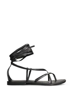 FUSION Lace-up Strappy Sandals - Black