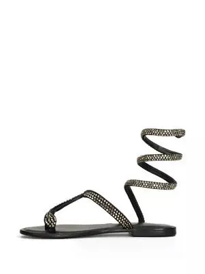 FUSION Crystal Embellished Spiral Sandals