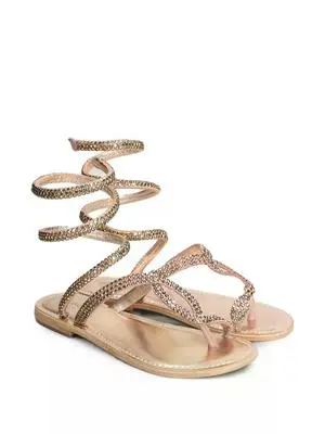 FUSION Crystal Embellished Wrap-around Sandals