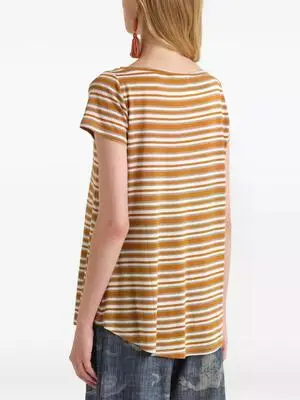 Malìparmi Striped Boat Neck T-shirt