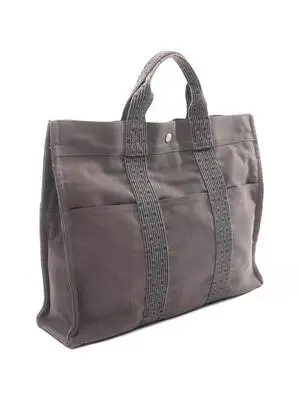 Hermès Herline Mm Canvas Tote Bag - Grey