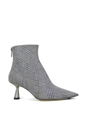 JIMMY CHOO Kix Plaid Glitter Boots