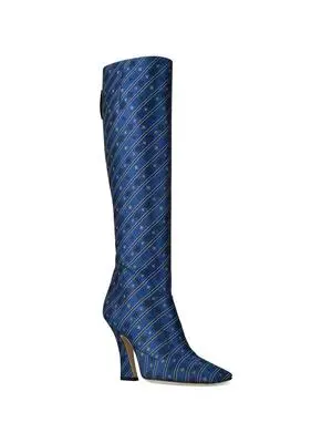 Fendi Diagonal Embroidery Zip Boots