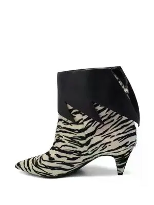 Saint Laurent Zebra Effect Cutout Boots