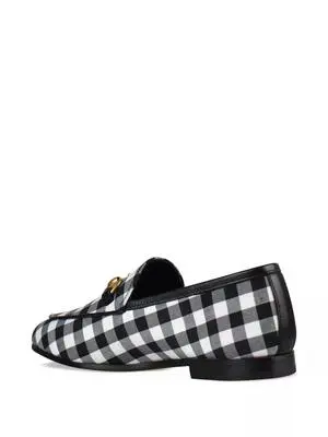 Gucci Horsebit Gingham Loafers