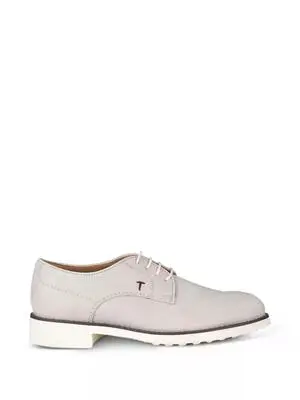 TOD'S Leather Derby Shoes - Grey
