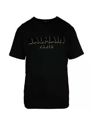 Balmain Oversized Textured Logo T-shirt