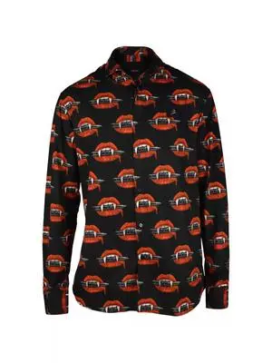 Philipp Plein Toothy Print Patch Shirt - Black